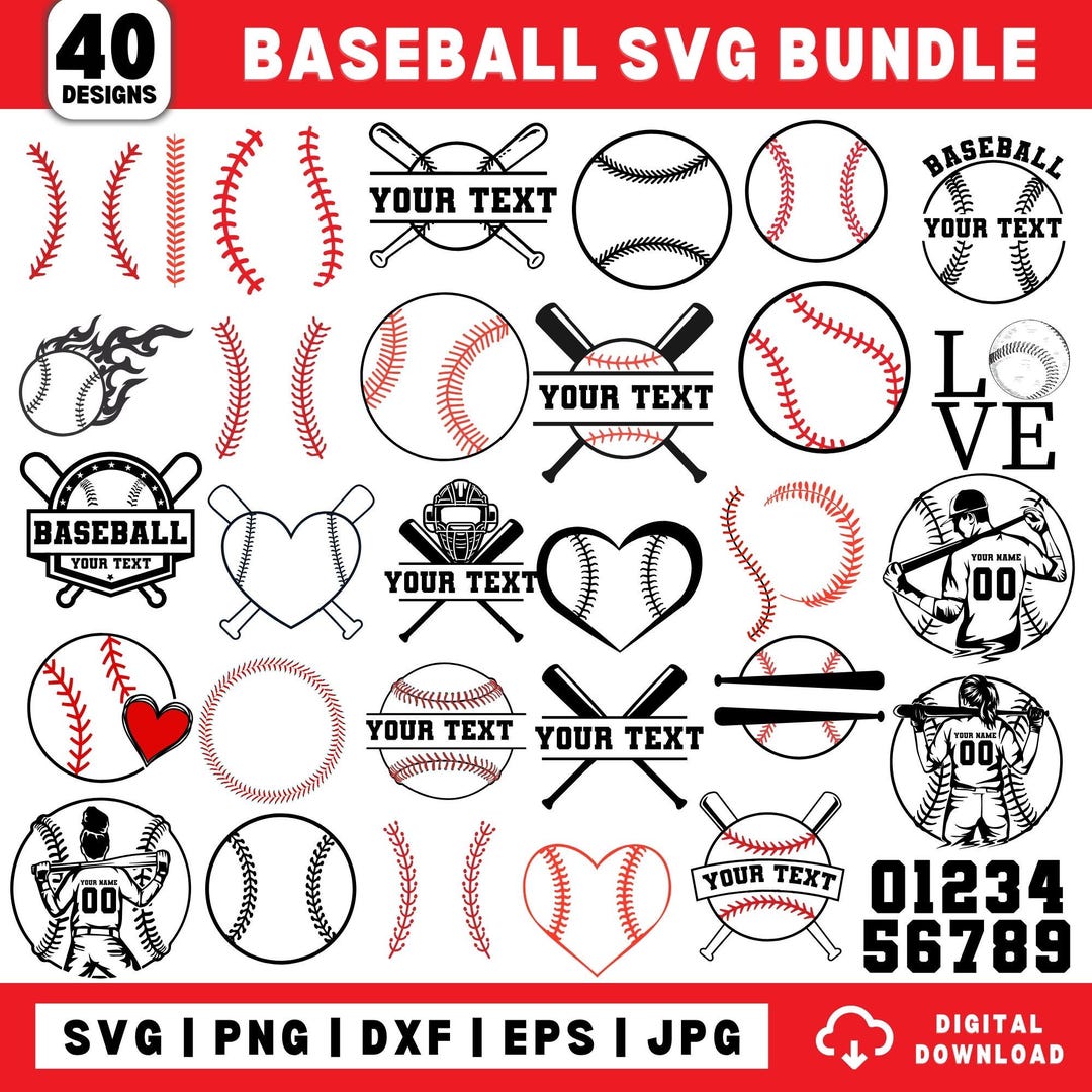 Baseball SVG Bundle, Baseball Svg, Baseball Stitches Svg, Baseball ...