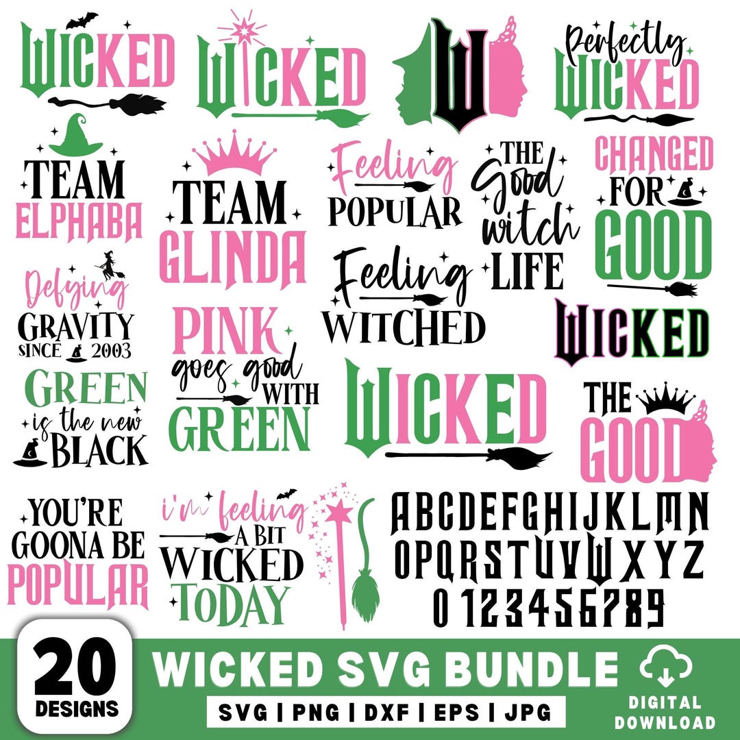 Wicked Movie Svg, Wicked Vintage Emblem Svg, I Have Been Wicked Change ...