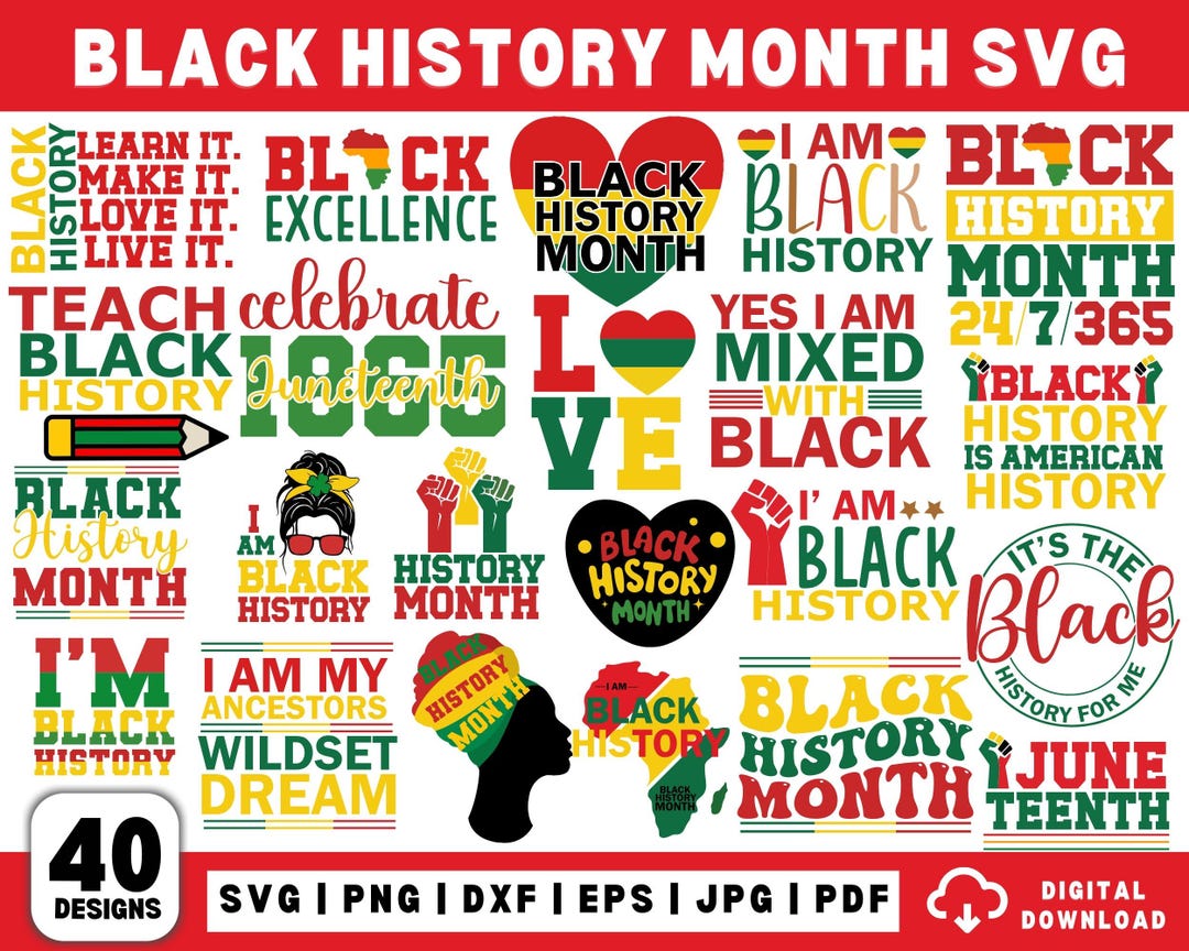 Black History Bundle Png, Black History Png, I Am Black History Png ...