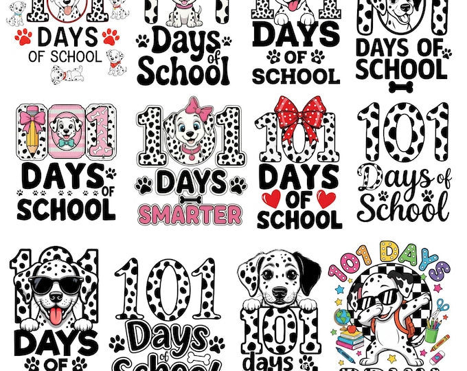 101 Days of School Dalmatian PNG Bundle (digital Download) - Etsy