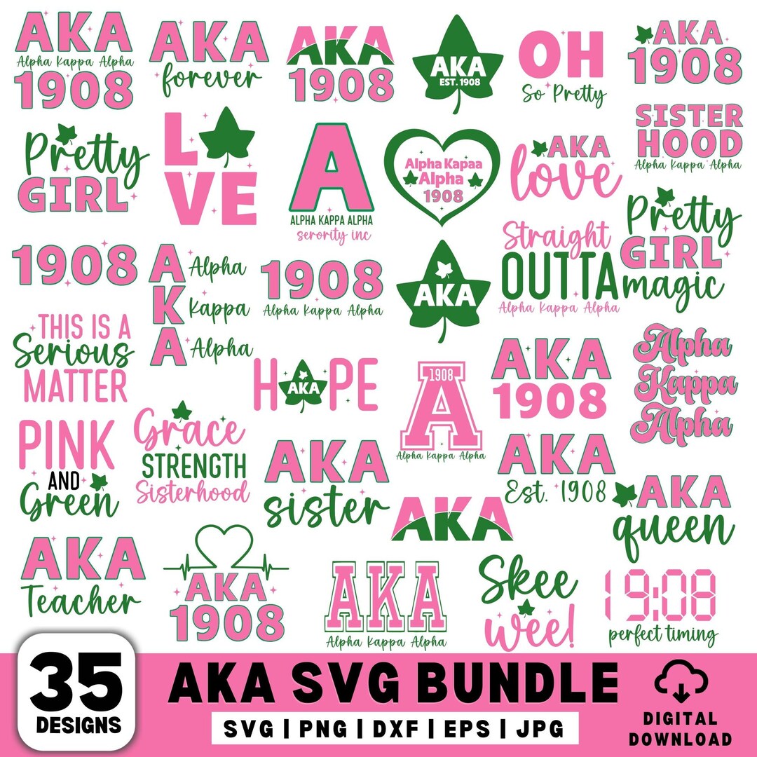 35 AKA Svg, Alpha Kappa Alpha Png, AKA Letter Svg, Greek Alphabet Png ...