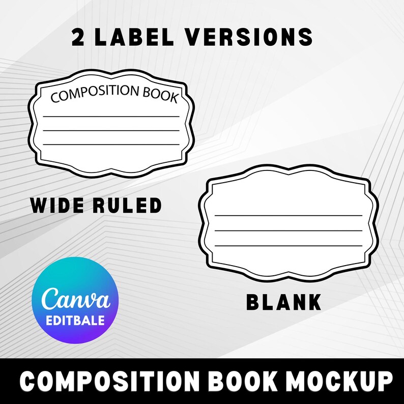 Composition Book Mockup Template, School Notebook Cover, Composition ...