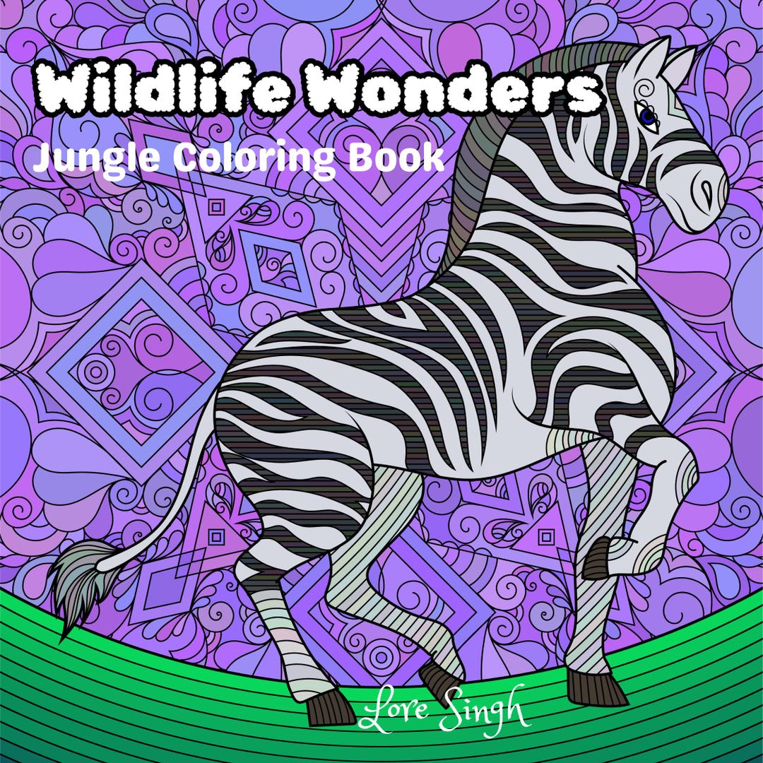 Wildlife Wonders: Jungle Animal Mandala Coloring Book - Etsy