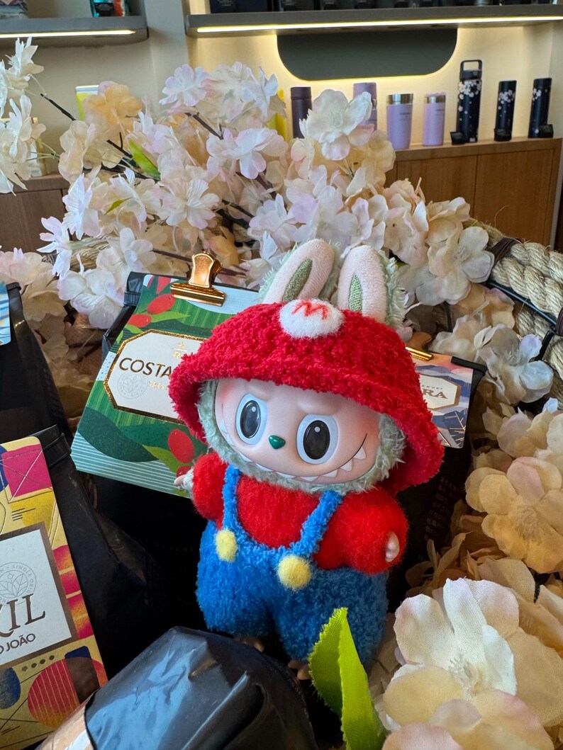 Labubu Super Mario Crochet Clothes, Handmade Doll Clothes ...