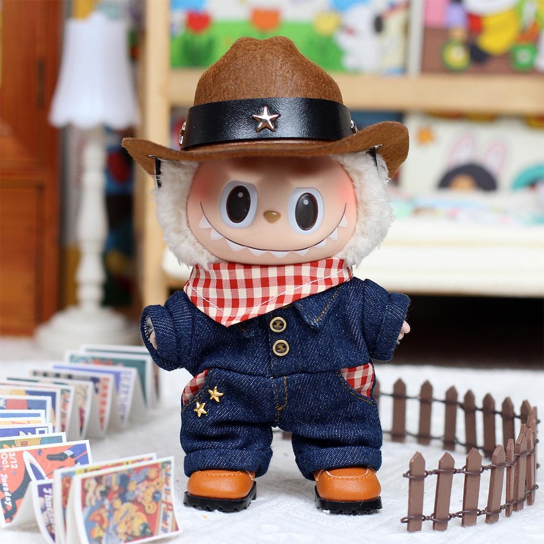Labubu Cowboy Clothes, Handmade Doll Clothes, Doll Outfit, Labubu Have ...