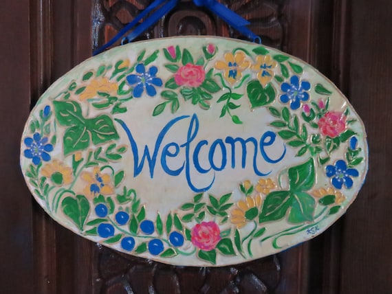 Welcome Sign Papier-mache' | Etsy