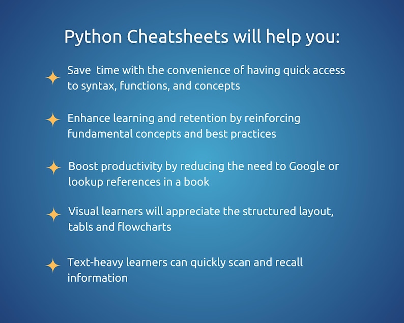 Python Cheat Sheet for Beginners, Easy-to-read Digital Reference Guide ...