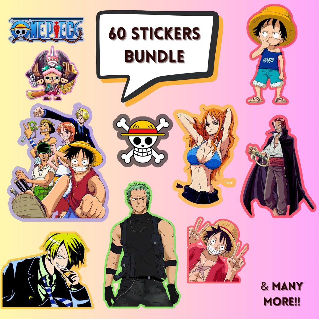 Anime Sticker PNG Pack, Anime Clipart Bundle, Anime SVG & PNG Stickers ...
