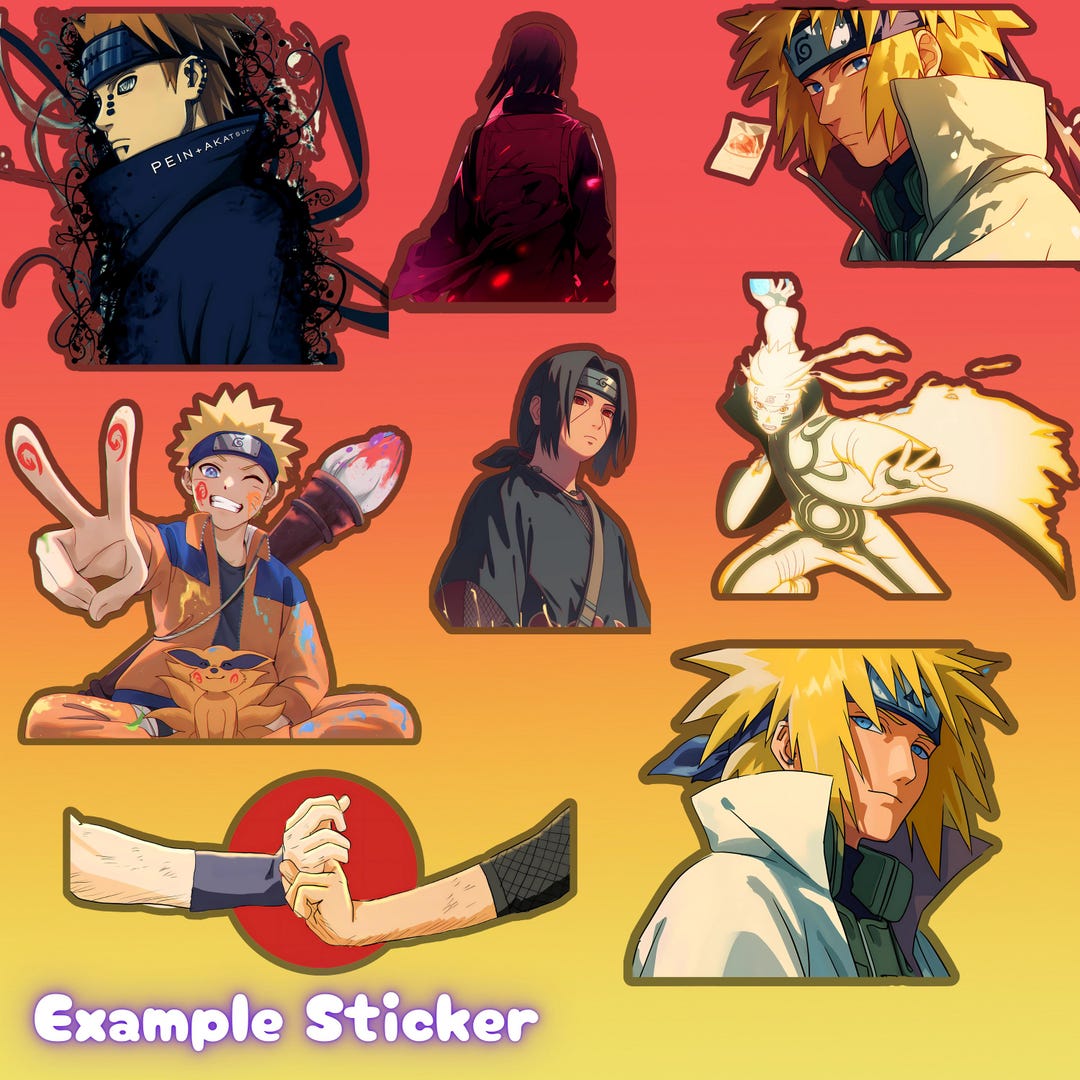 Naruto Digital Sticker Pack | Anime PNG & SVG Bundle | Ninja Clipart ...