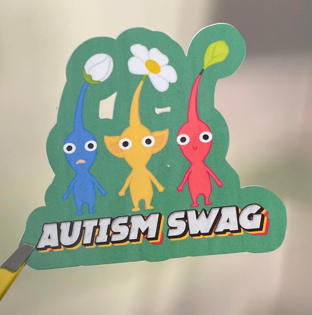 Autism Swag Pikmin Vinyl Sticker: Gamer Meme Gift - Etsy