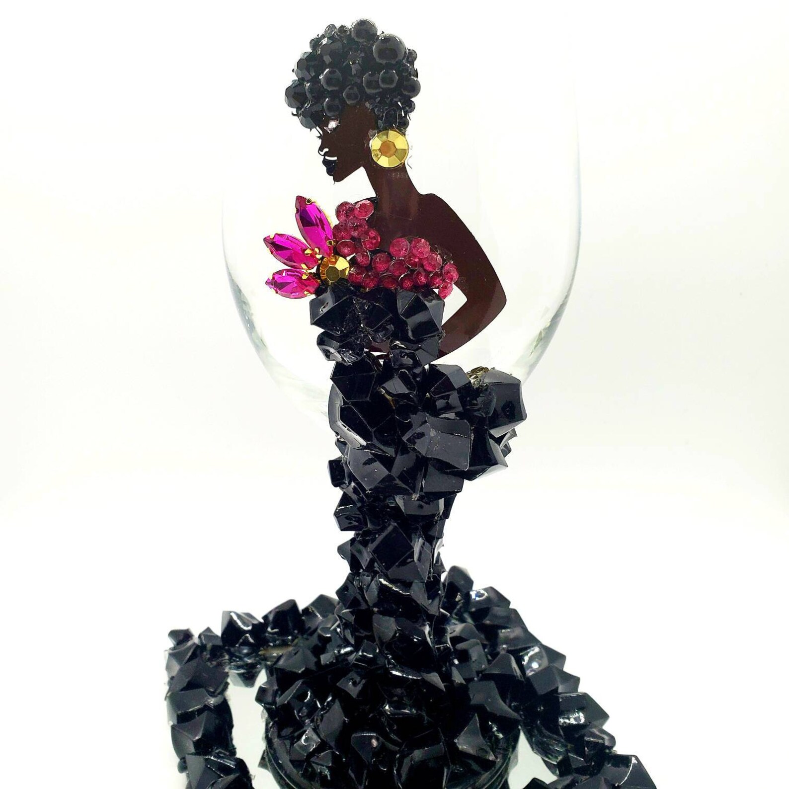 Custom Diva Wine Glass Cropped and Cute - Etsy