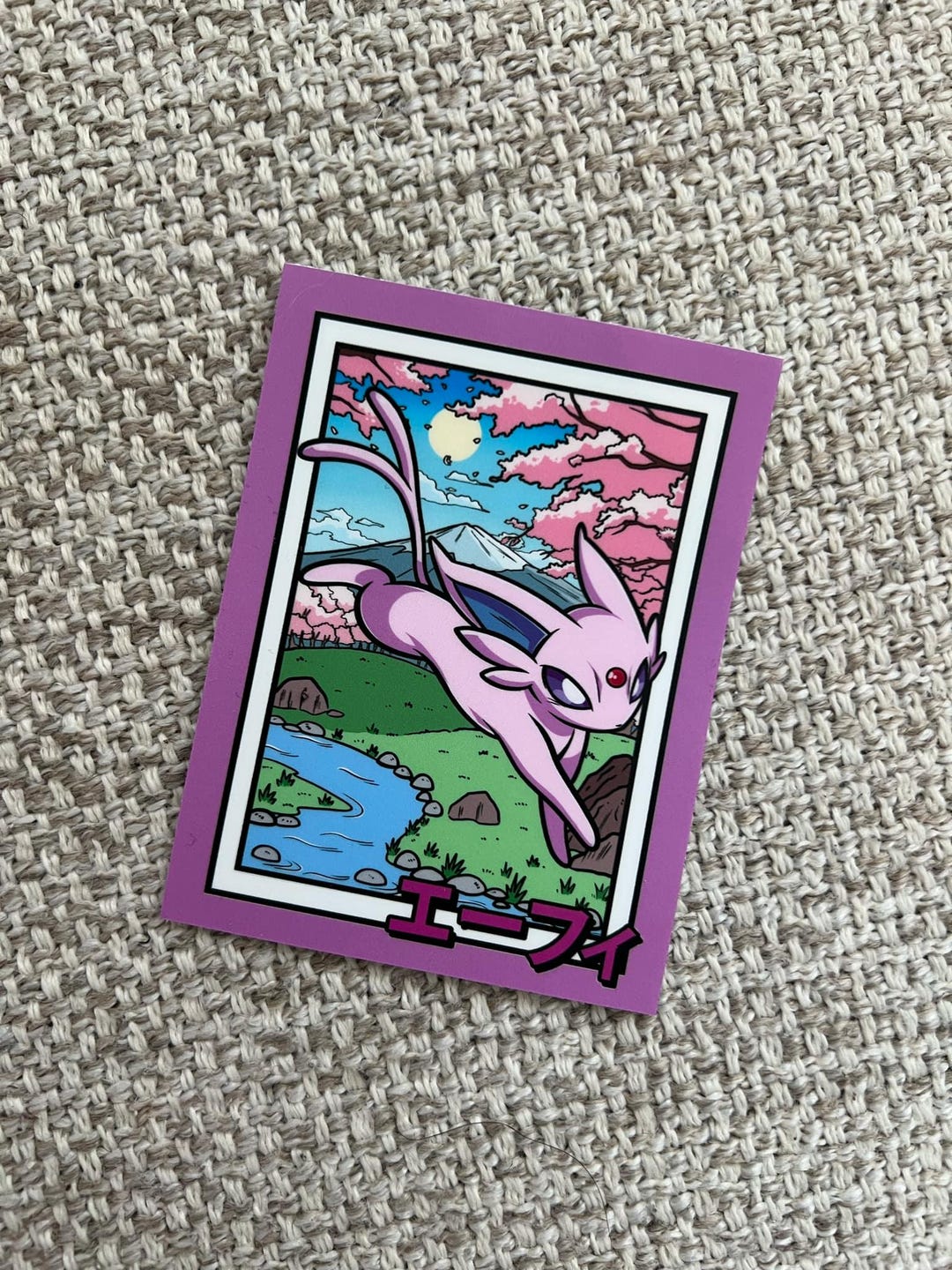 Espeon Running Through Japan Pokemon Sticker - Etsy