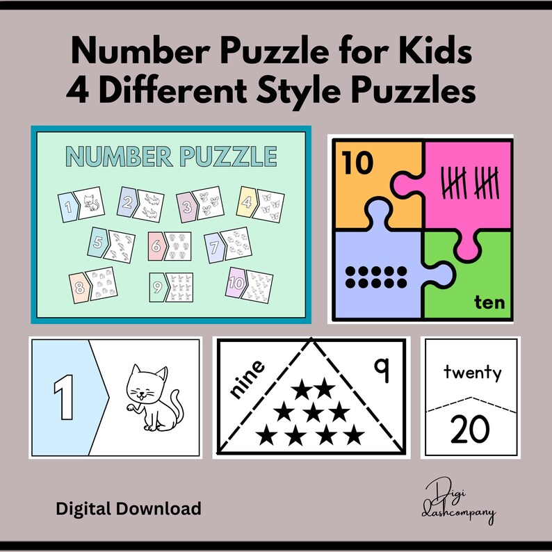 Numbers Puzzle, Kids Activities , Preschool Worksheet , Preschool ...