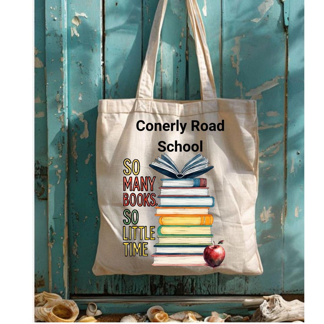 Canvas Tote Bag for Books, Library Book Tote, Personalized Book Lover ...