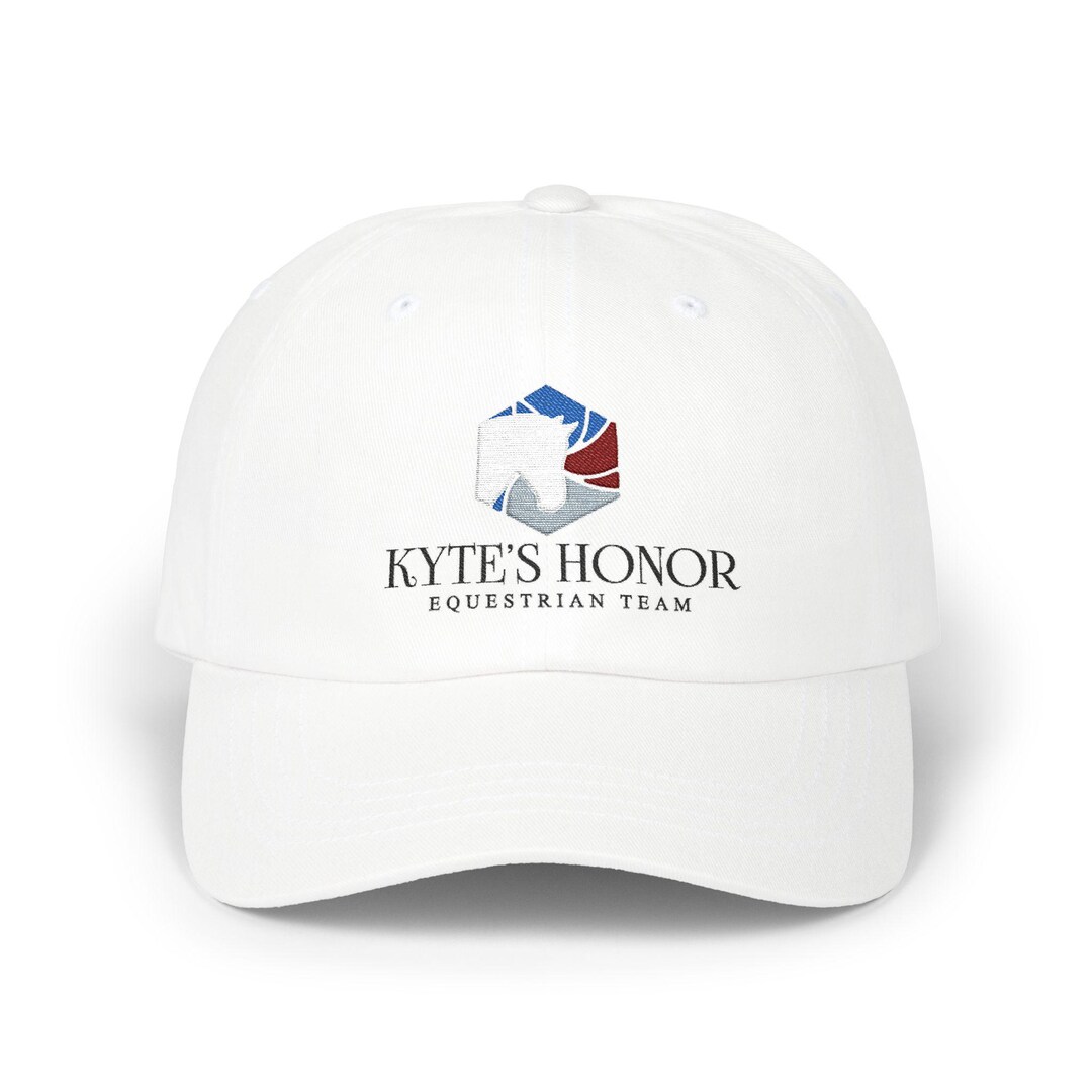 White Classic Dad Cap With Kyte's Honor Design, Stylish Baseball Hat ...