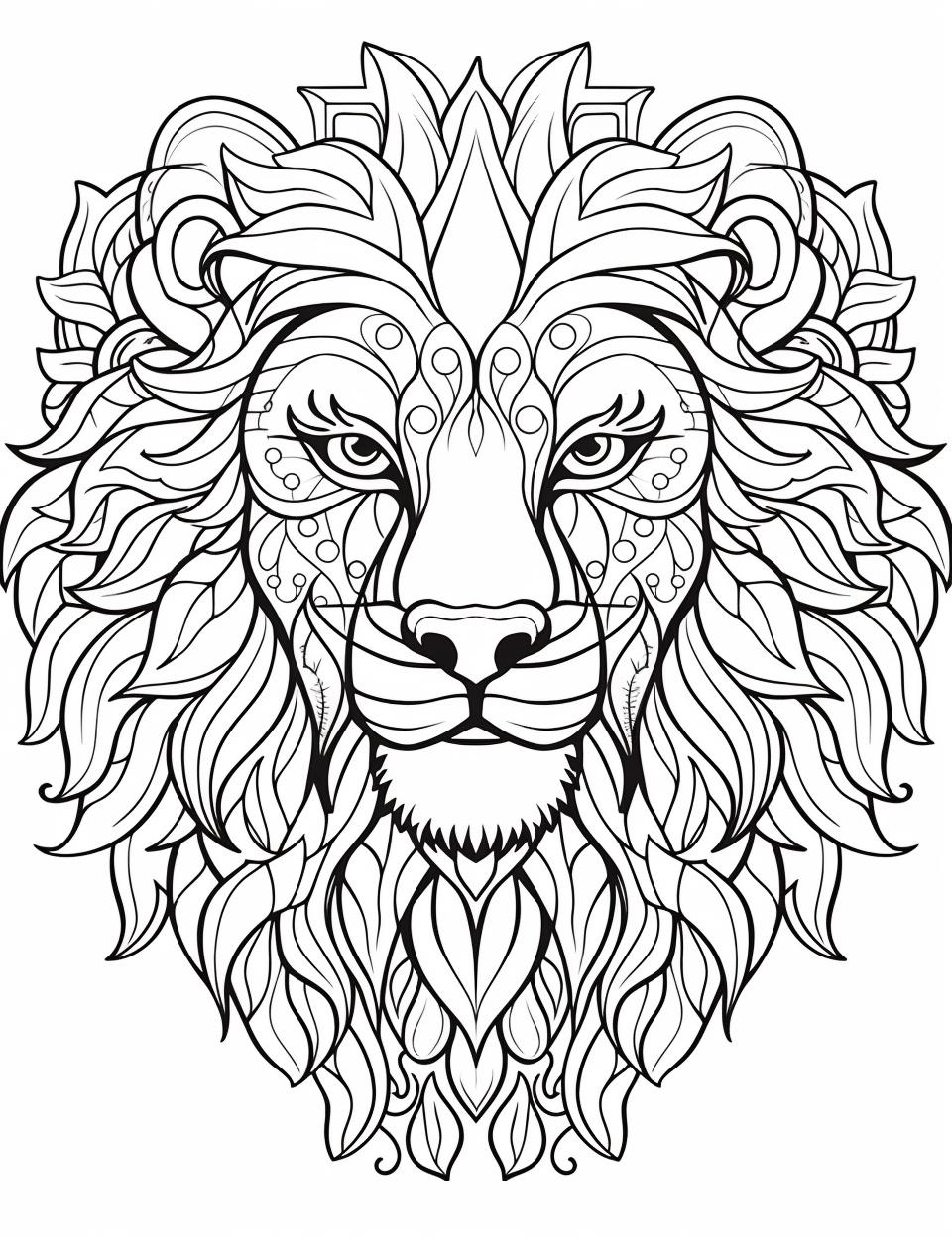 Majestic Lion Mandalas: Adult Coloring Book With Intricate Lion Designs ...