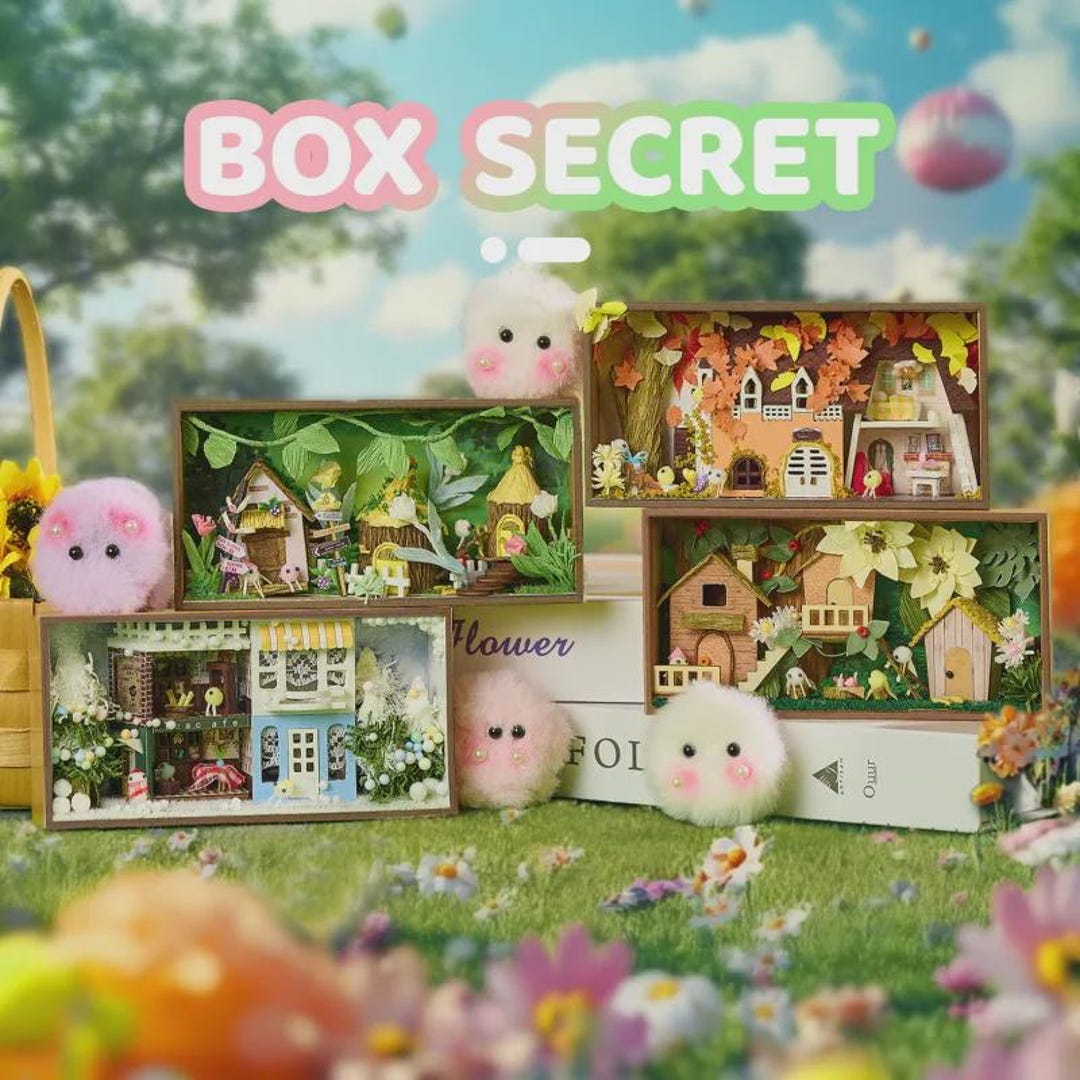 Mini Secret Box Four Seasons of Joy – DIY Miniature Handcrafted Wooden ...