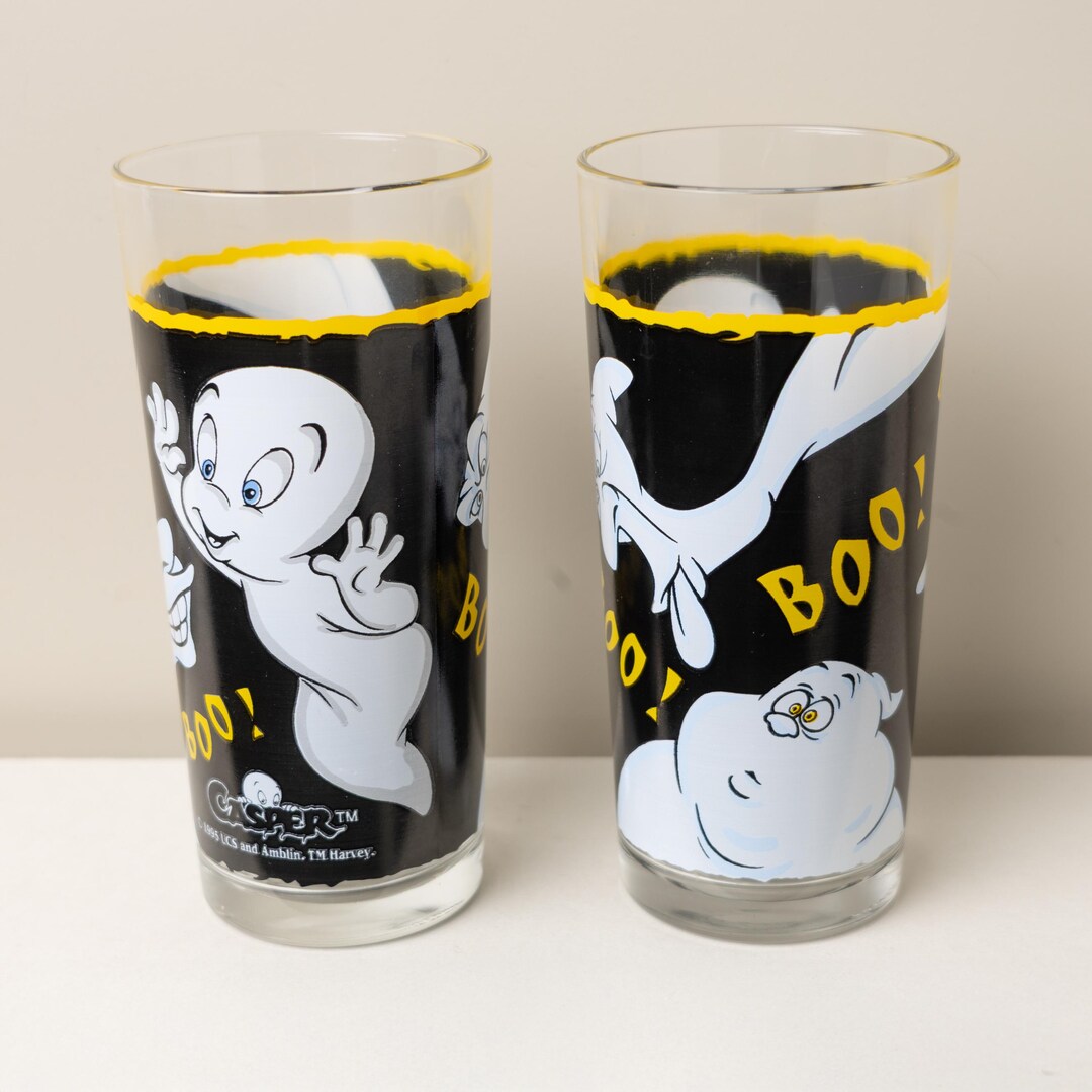 Vintage Casper the Friendly Ghost Glass – Set of 2 Collectible Drinking ...
