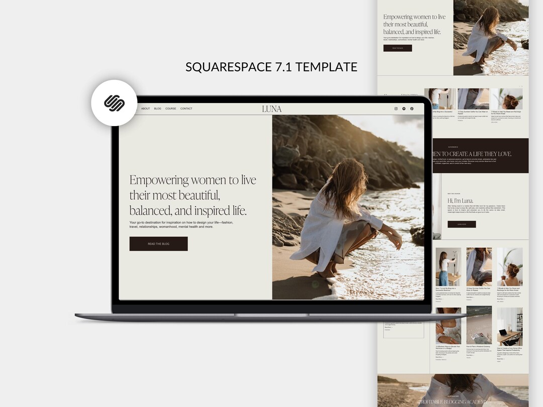 Squarespace Website Template for Blogger, Lifestyle Blogger, Influencer ...