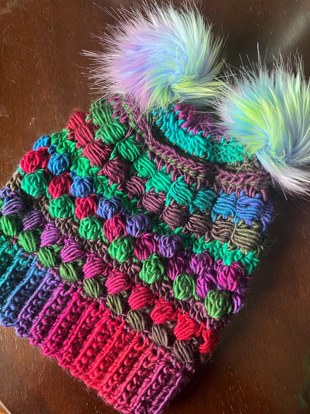 Crisscrossed Bobbles Beanie - Adult Sized - Etsy