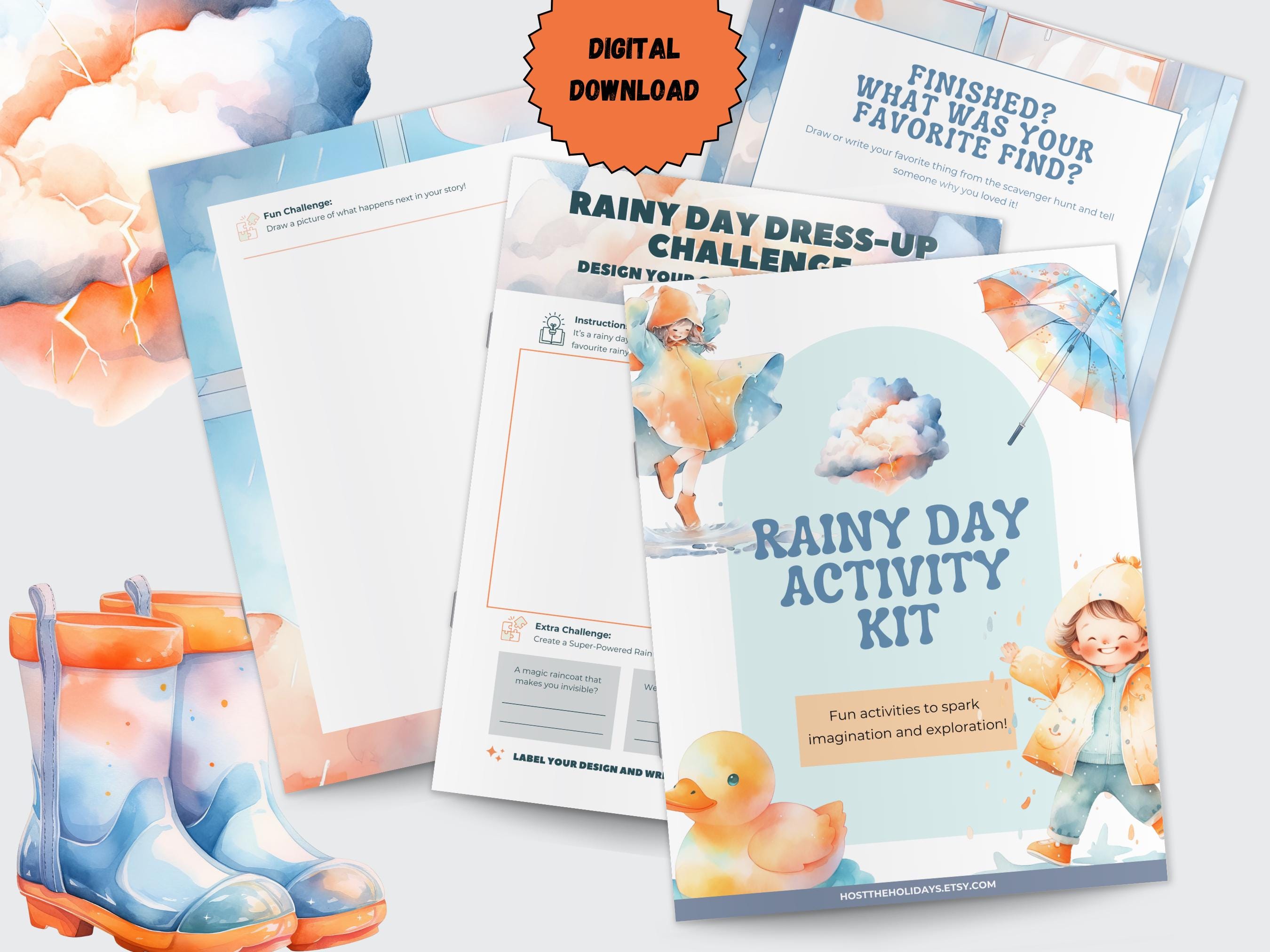 Rainy Day Activity Kit: Fun Challenges for Kids (digital Download) - Etsy