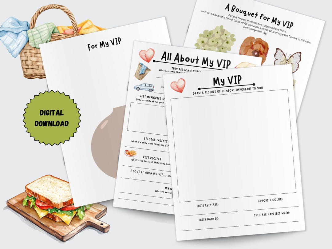 All About My VIP Printable | Mother's Day Alternative Activity for Kids ...
