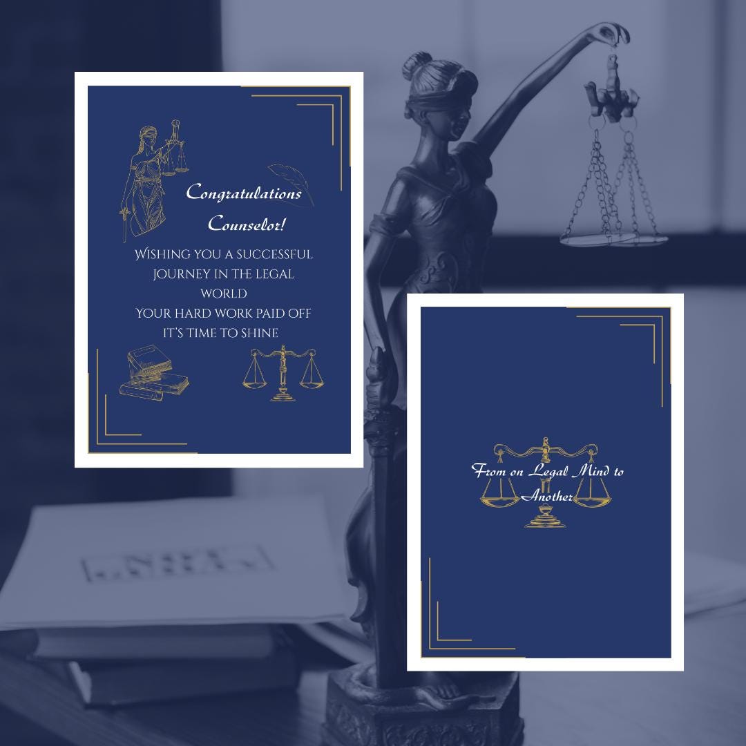 Congratulations Card: Legal-themed Lawyer Graduation (digital Download ...