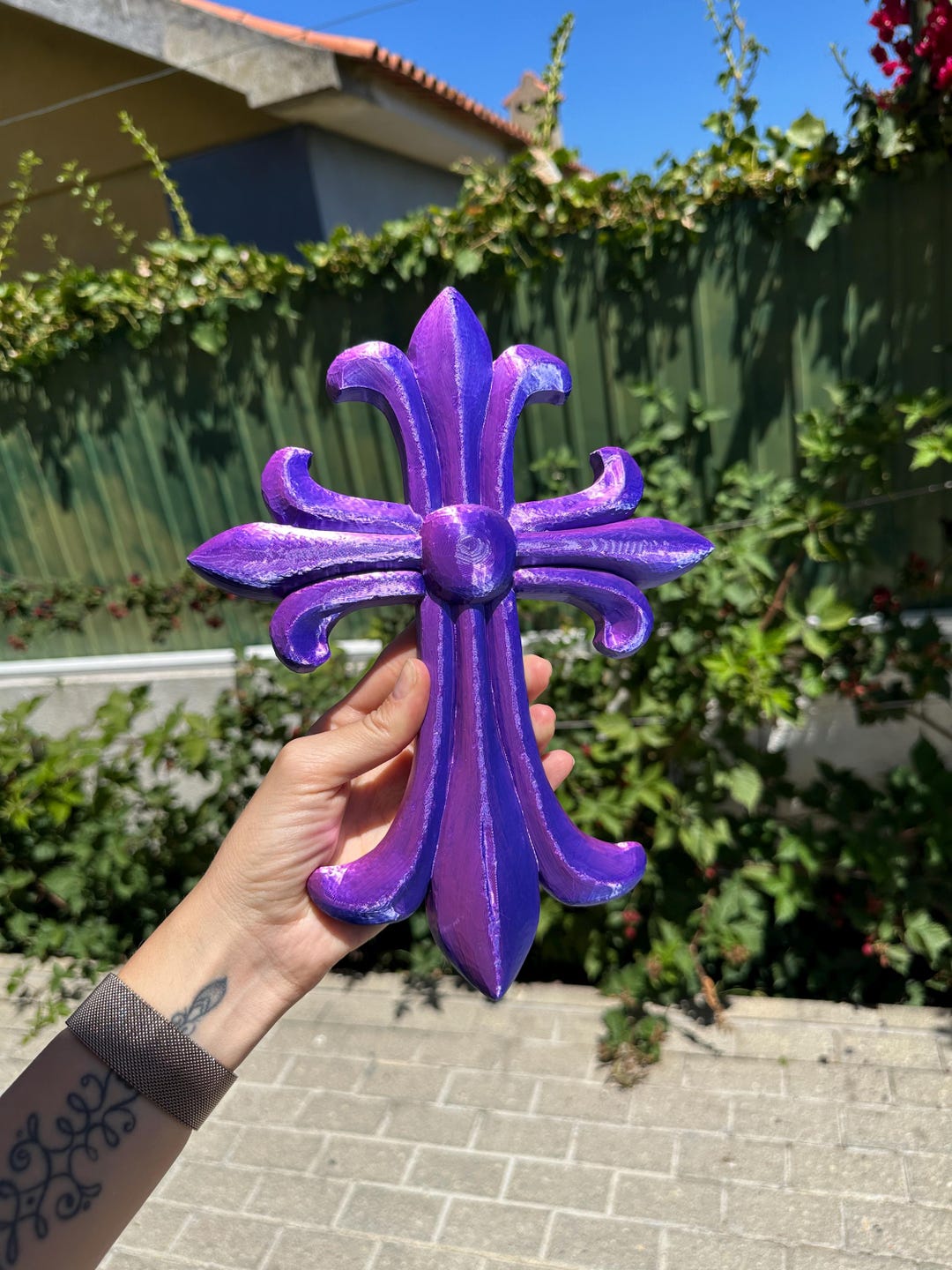3D Gothic Chameleon Cross Wall Decor - Chrome Hearts Style - Etsy