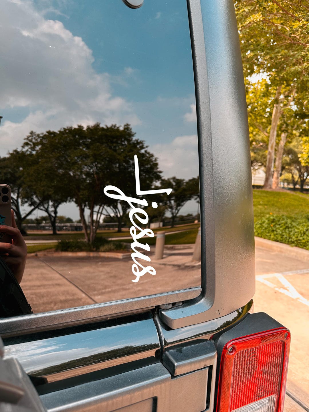 Vinyl Car Decal | Jesus Name Cross | Christian Bumper Sticker | Coffee ...