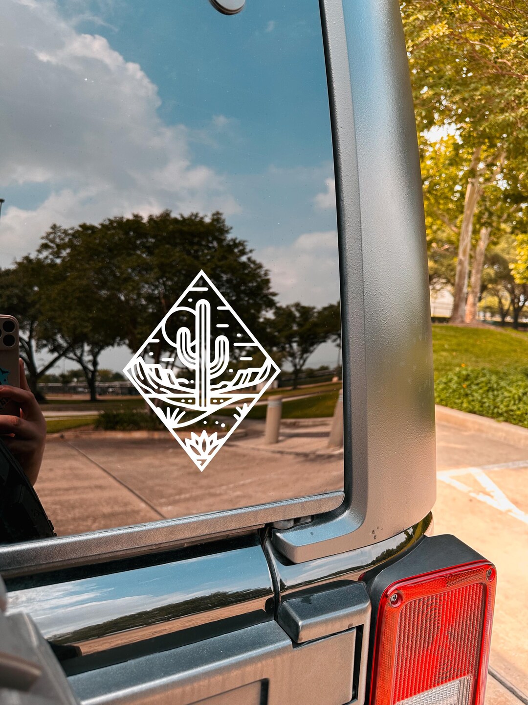 Vinyl Car Decal | Cactus Desert Sunset | Bumper Sticker | Mug/mirror ...