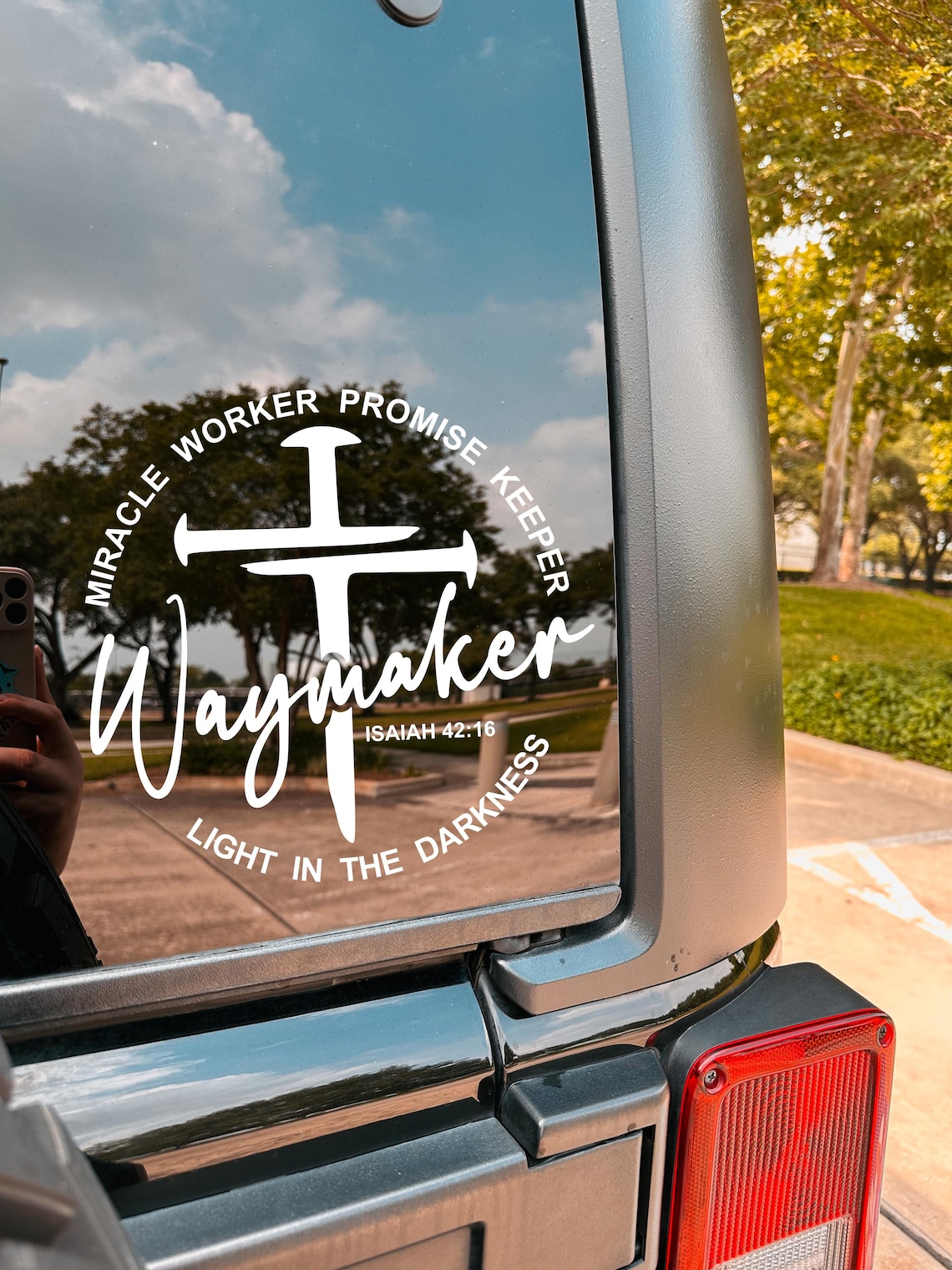 Vinyl Car Decal | Waymaker Miracle Worker Promise Keeper | Christian ...