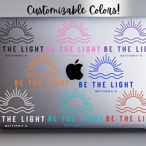 Vinyl Car Decal | Be the Light Matthew 5:14 | Christian Window Sticker ...