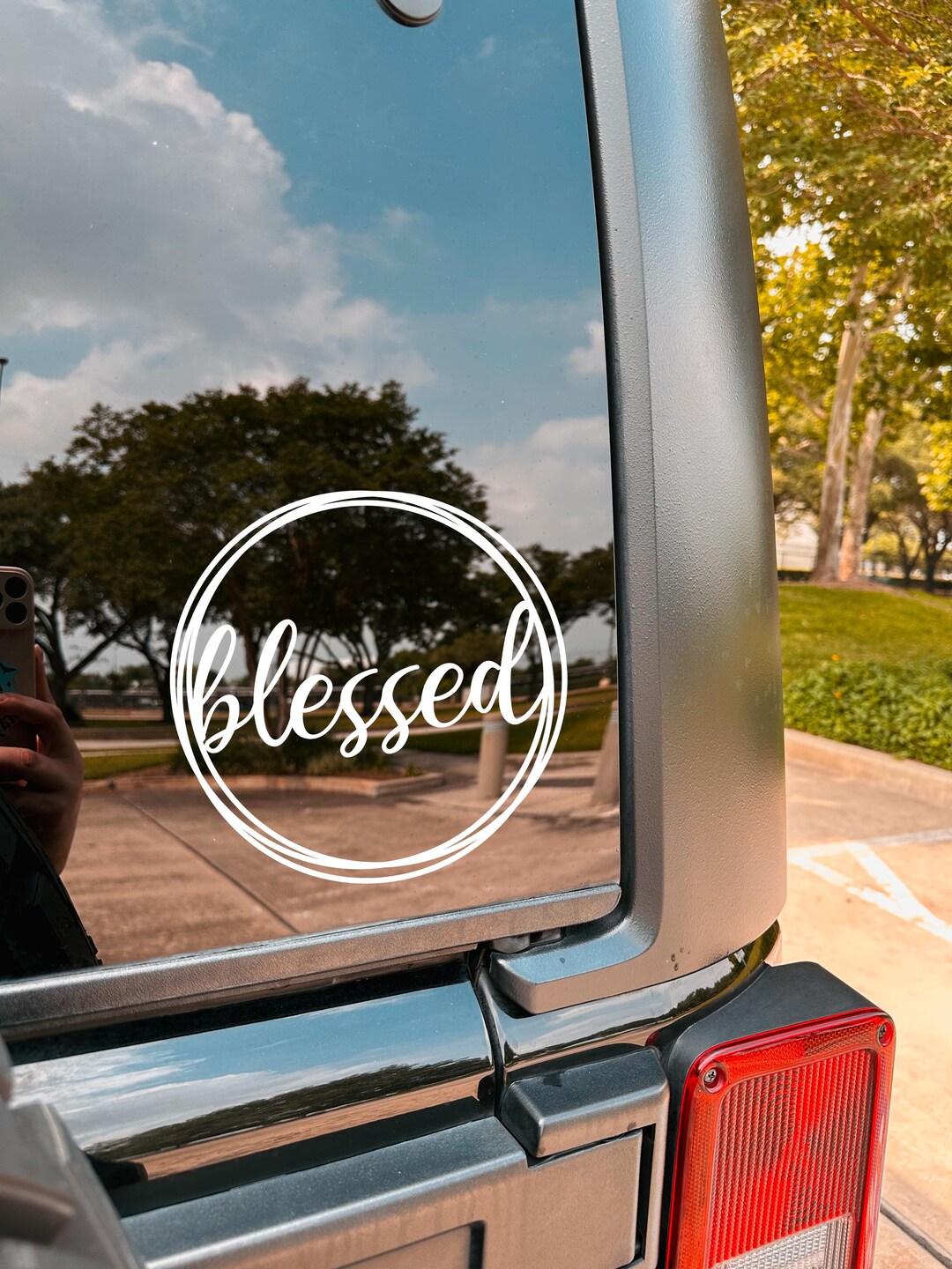 Vinyl Car Decal | Blessed | Cute & Simple Bumper Sticker for Her | Mug ...
