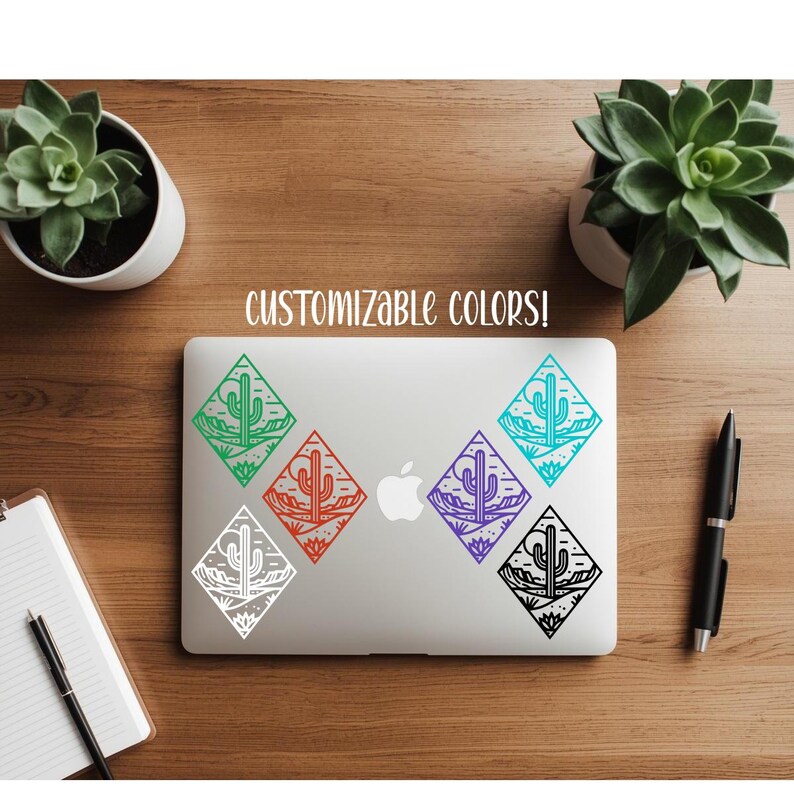Vinyl Car Decal | Cactus Desert Sunset Landscape | Western Boho Window ...