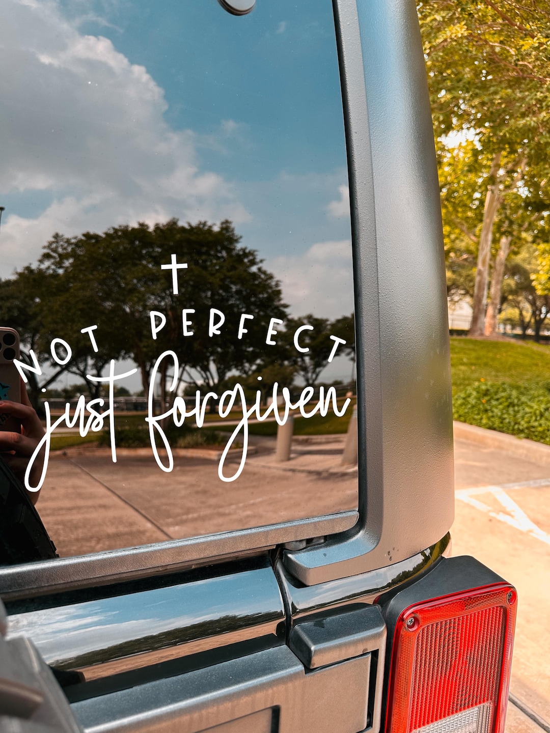 Vinyl Car Decal | Not Perfect Just Forgiven | Christian Window Bumper ...