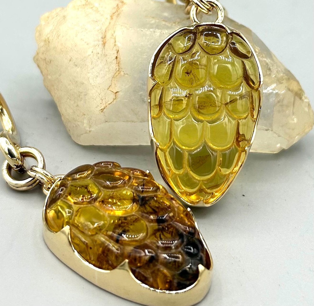 Amber Scale Pattern Ear Hangers - Etsy