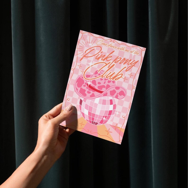 Pink Pony Club Invitation Canva Template, Coastal Cowgirl, Cowgirl Boot ...