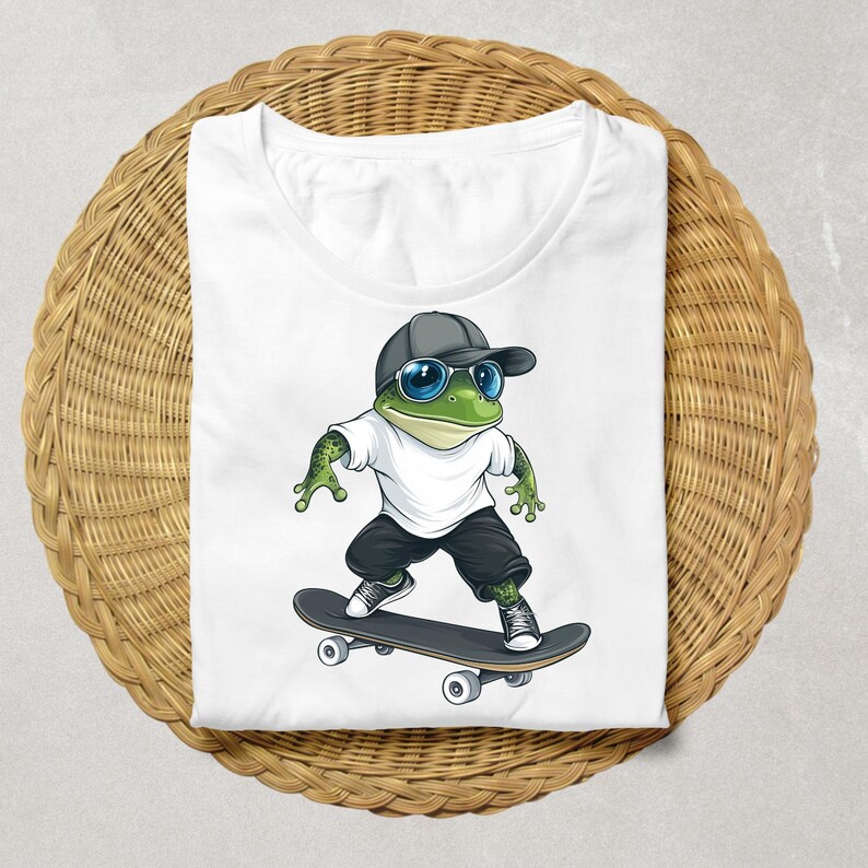 Frog Riding a Skateboard PNG, Delightful Frog Png, Skating Frog PNG ...