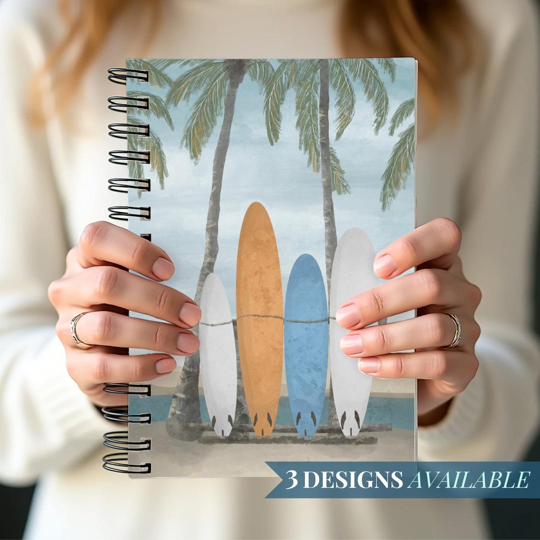 Watercolor Cover Spiral Notebook Nautical Wedding Planner Coastal ...