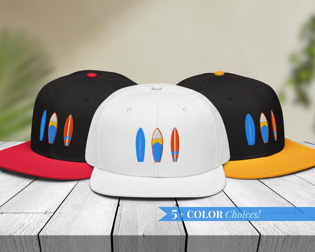 Embroidered Surfer Hat Flat Brim Groomsmen Gift Destination Wedding Bachelor Gift Snapback ...