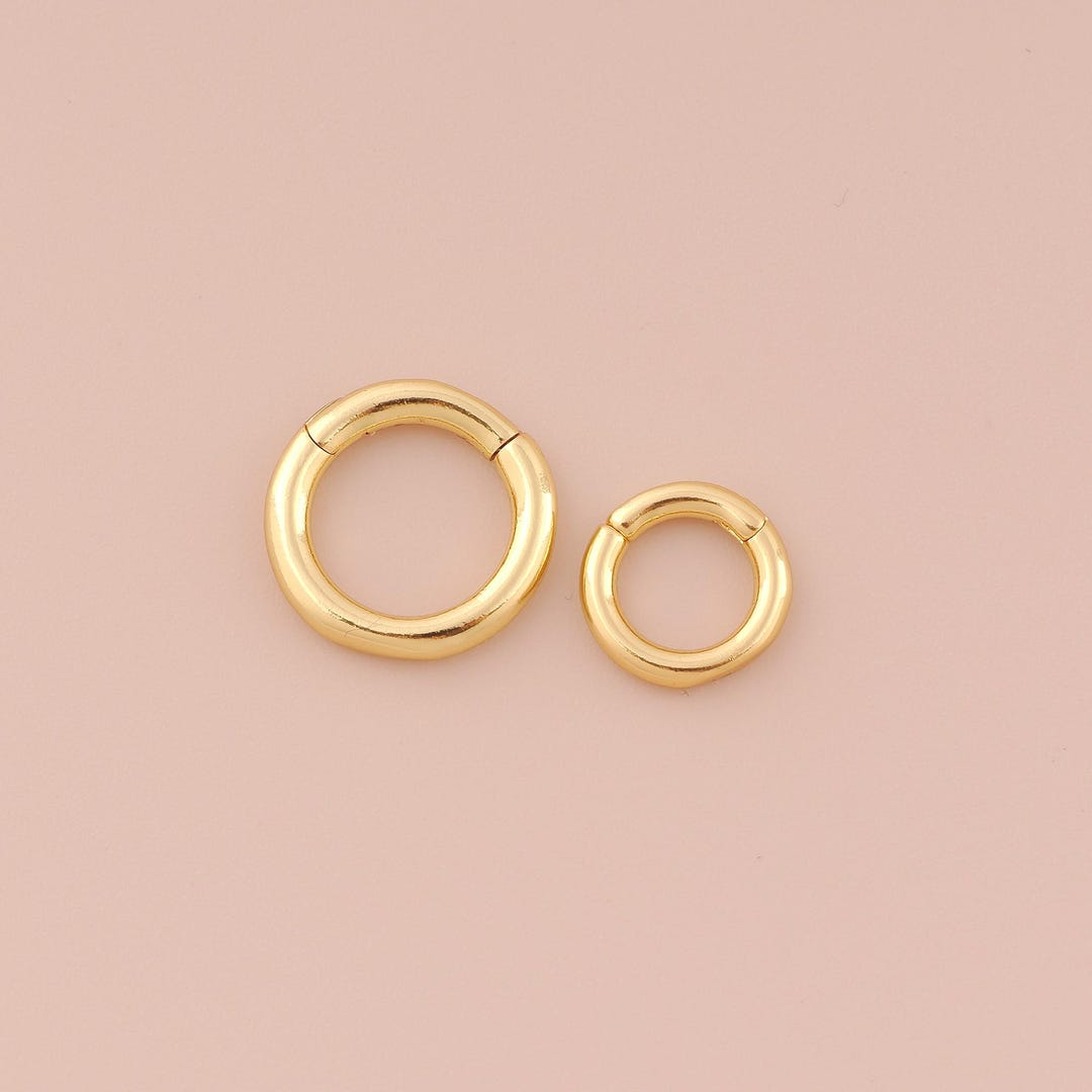 18K Gold Filled Push Door Clasp Gold Snap Clasp Round Clasp for DIY ...