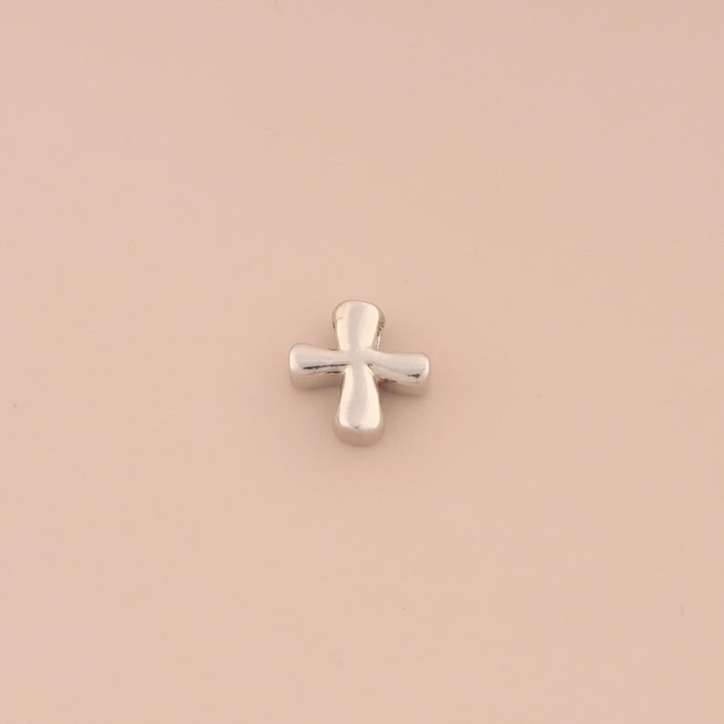 18K Gold Filled Cross Spacer Beads Gold Religious Beads Christian Beads ...