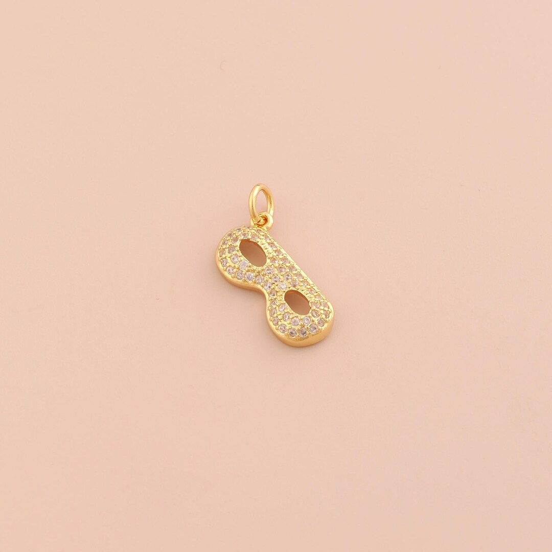 18K Gold Filled Mask Pendant Gold Mask Charms CZ Mask Charm for DIY ...