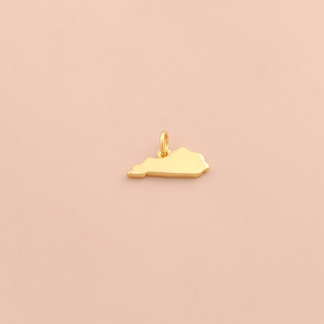 18K Gold Filled Kentucky Map Pendant Gold Map Charms Kentucky Charm for ...