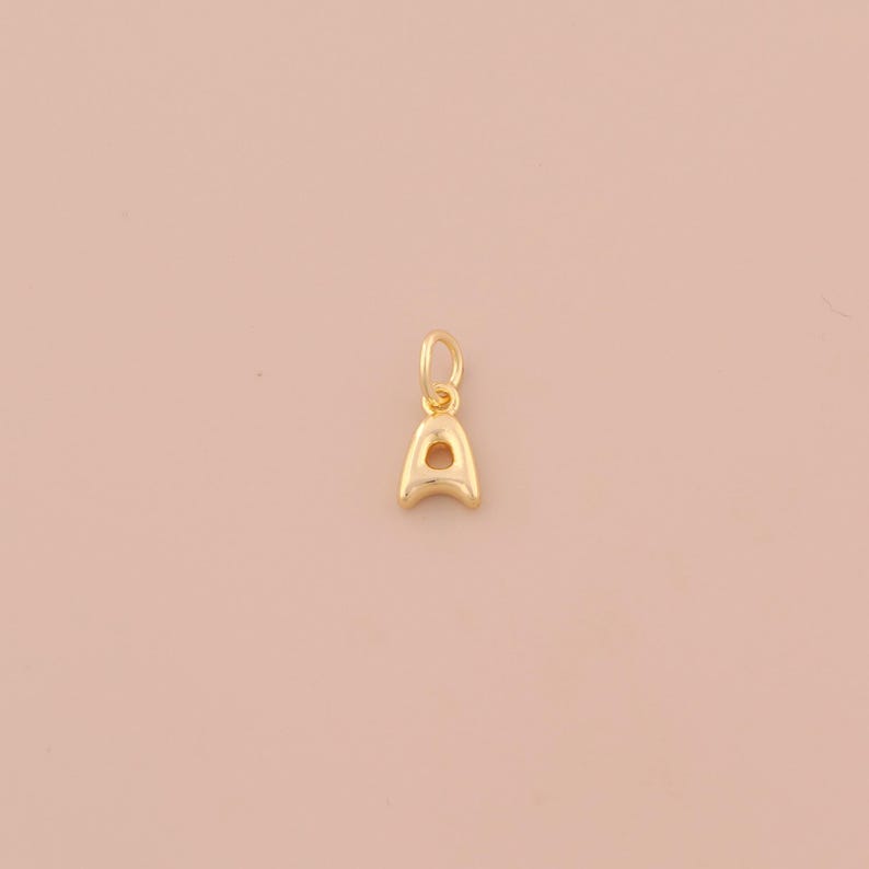 18K Gold Filled Initial Pendant Gold Letter Charms Initial Charm for ...