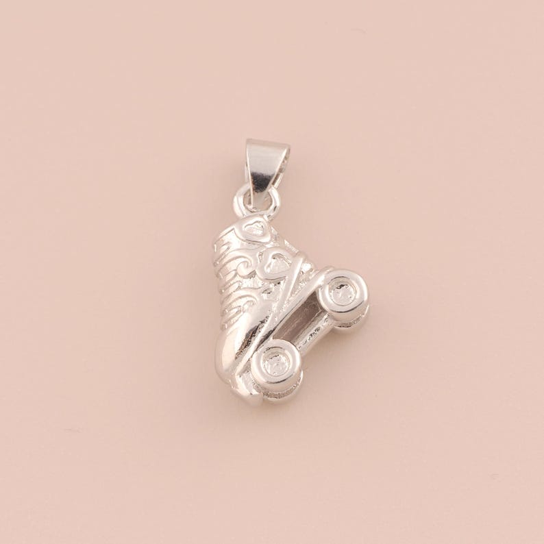 18K Gold Filled Roller Skate Pendant Gold Roller Skate Charms Roller ...