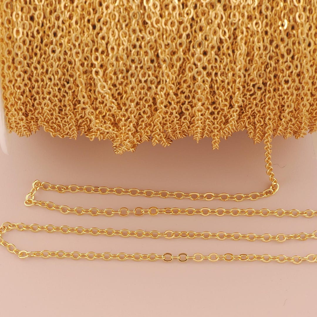 18K Gold Filled Cable Chains Gold Semi-finished Chains Special Chains ...