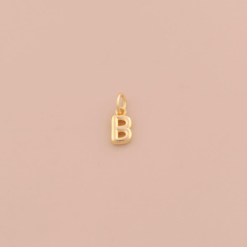 18K Gold Filled Initial Pendant Gold Letter Charms Initial Charm for ...