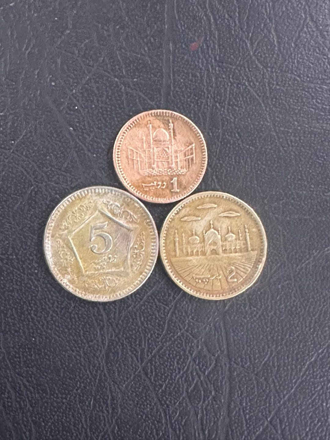 Set of 3 Pakistani Coins: 1, 2, 5 Rupees. Collectible Currency, Old ...