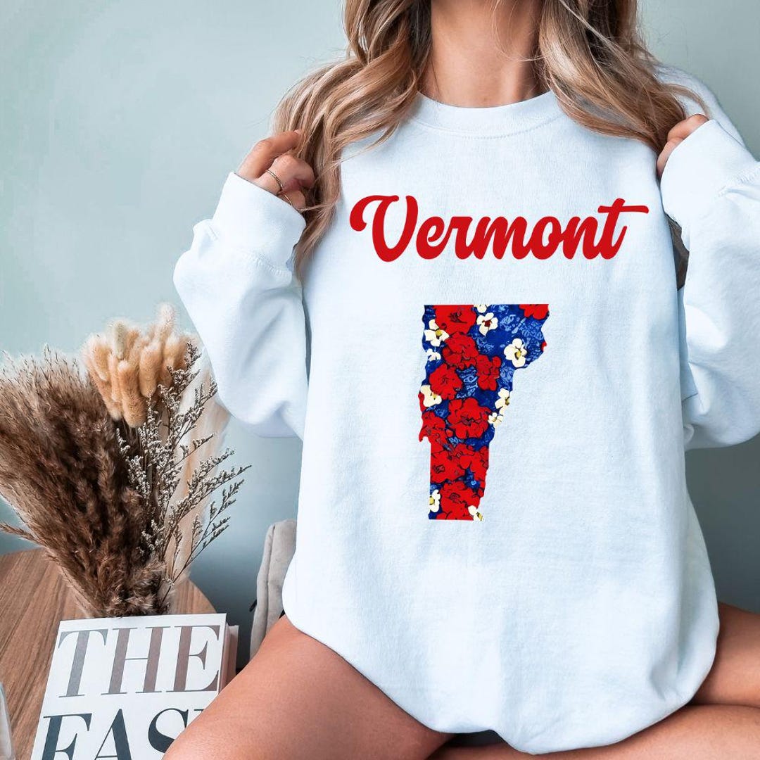 Vermont Favorite Shirt, Vermont State Map Shirt, Vermont Gift T-shirt ...